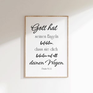 Psalm 91,11 German, Gott Hat Seinen Engeln Befohlen, Dass Sie Dich ...