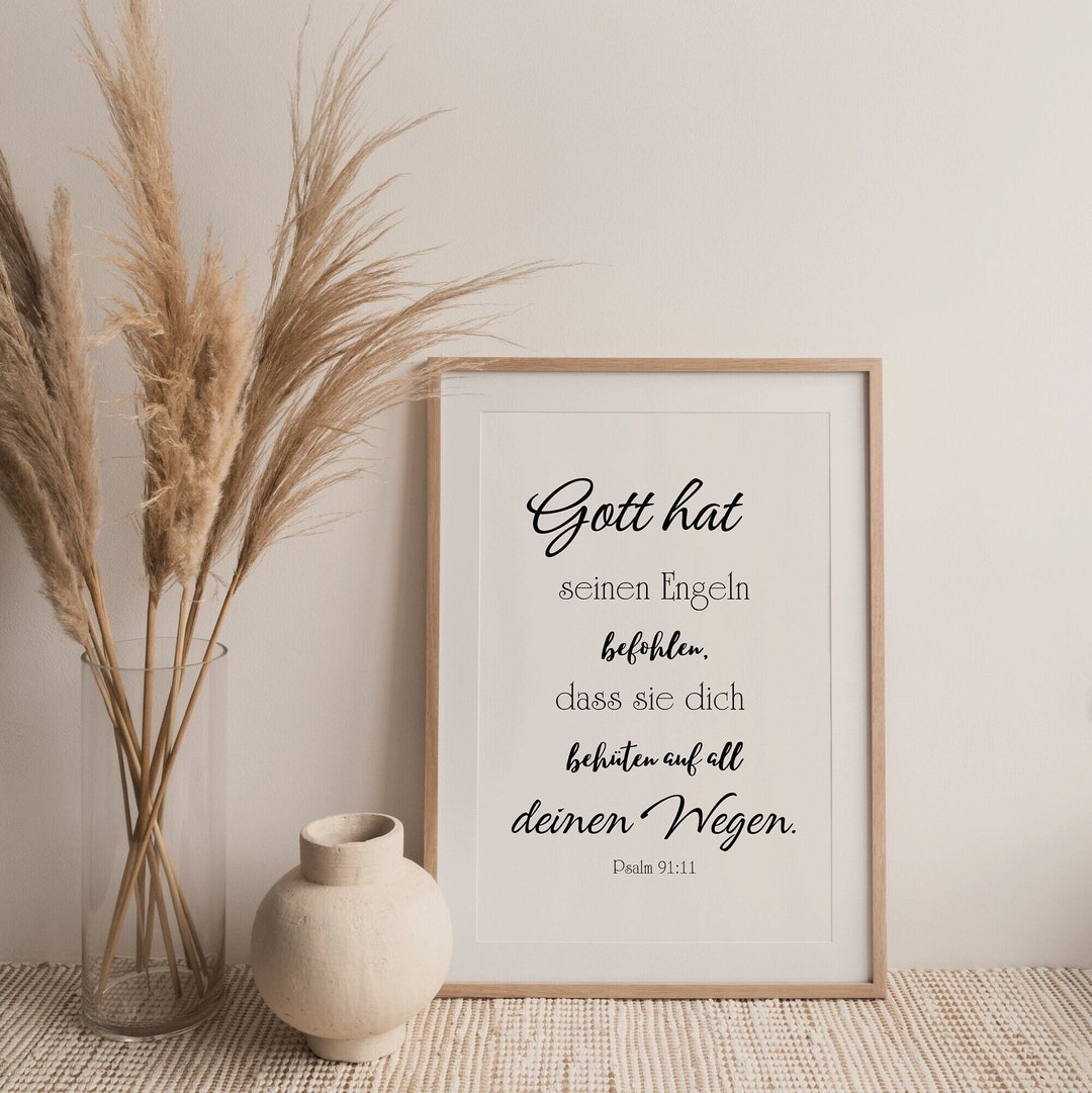 Psalm 91,11 German, Gott Hat Seinen Engeln Befohlen, Dass Sie Dich ...