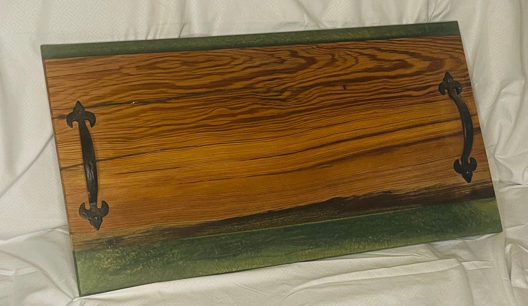 100 Year Old Barn Wood and Green Epoxy Charcuterie Board - Etsy