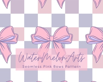 Pink Coquette Seamless Pattern, Repeating Pattern Files for Girls, Girl ...