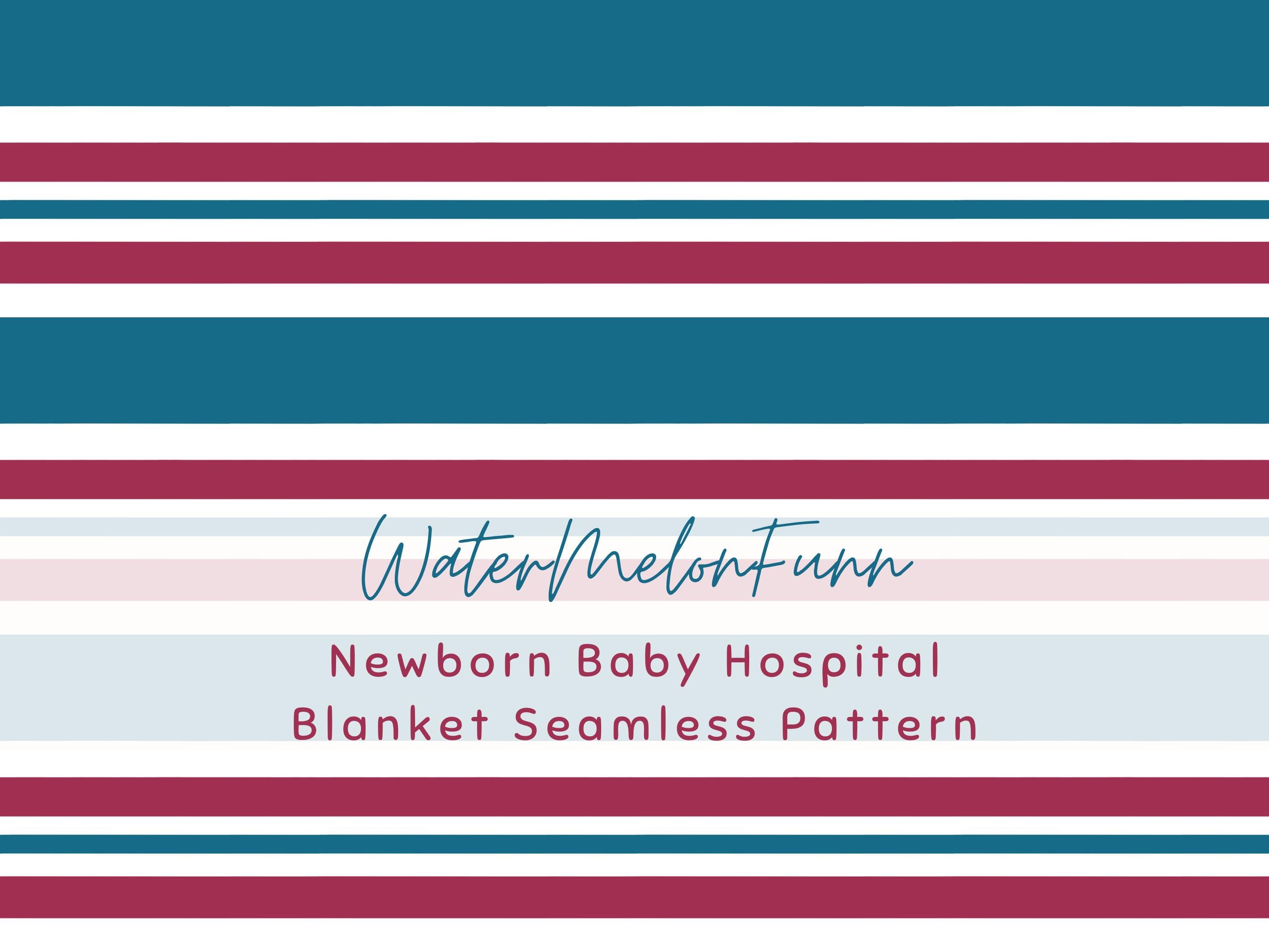 Newborn Baby Hospital Blanket Seamless Pattern | Digital Download – PNG ...