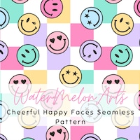 Smiley Face Retro Seamless Pattern, Smiley Face Pattern, Retro Pattern ...