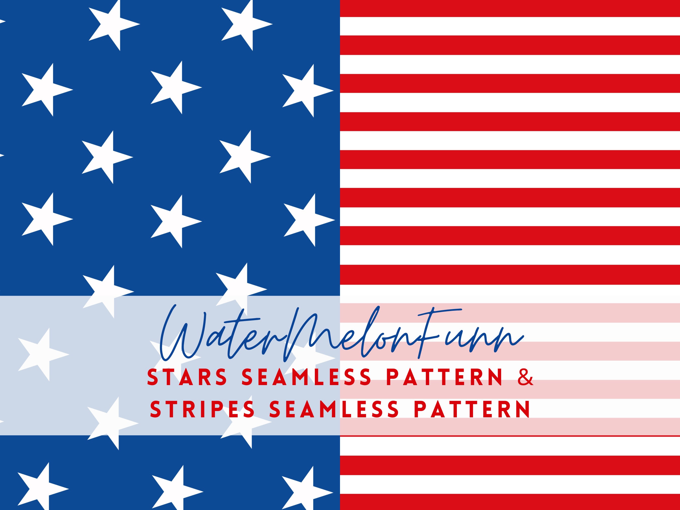 Patriotic Stars and Stripes Seamless Pattern for DIY US Flag ...