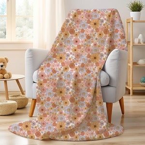 Seamless Boho Floral Pattern in Vibrant Colors for Fabric & Digital ...