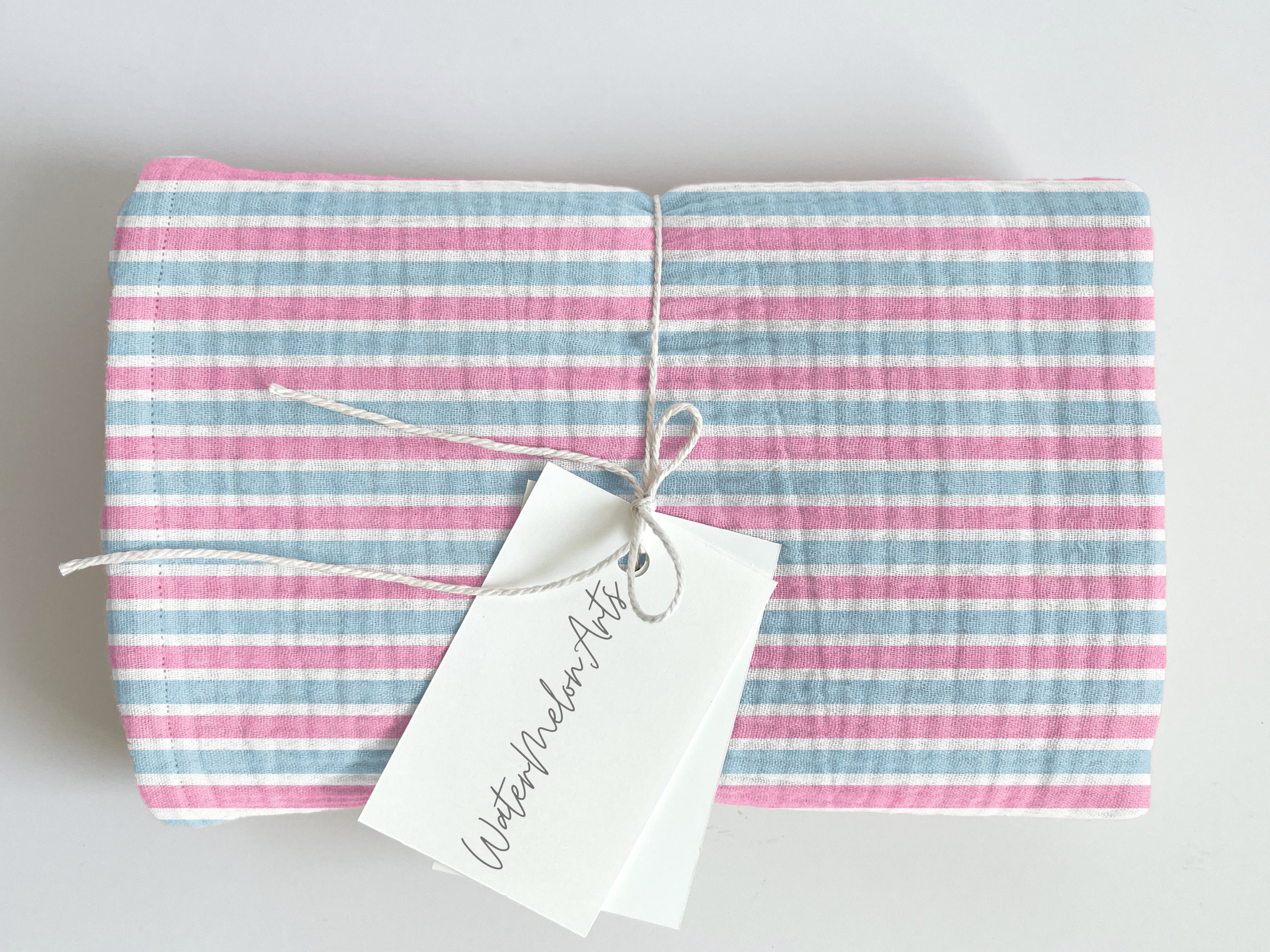 Newborn Stripe Hospital Blanket, Seamless Digital Pattern, Pink & Blue ...