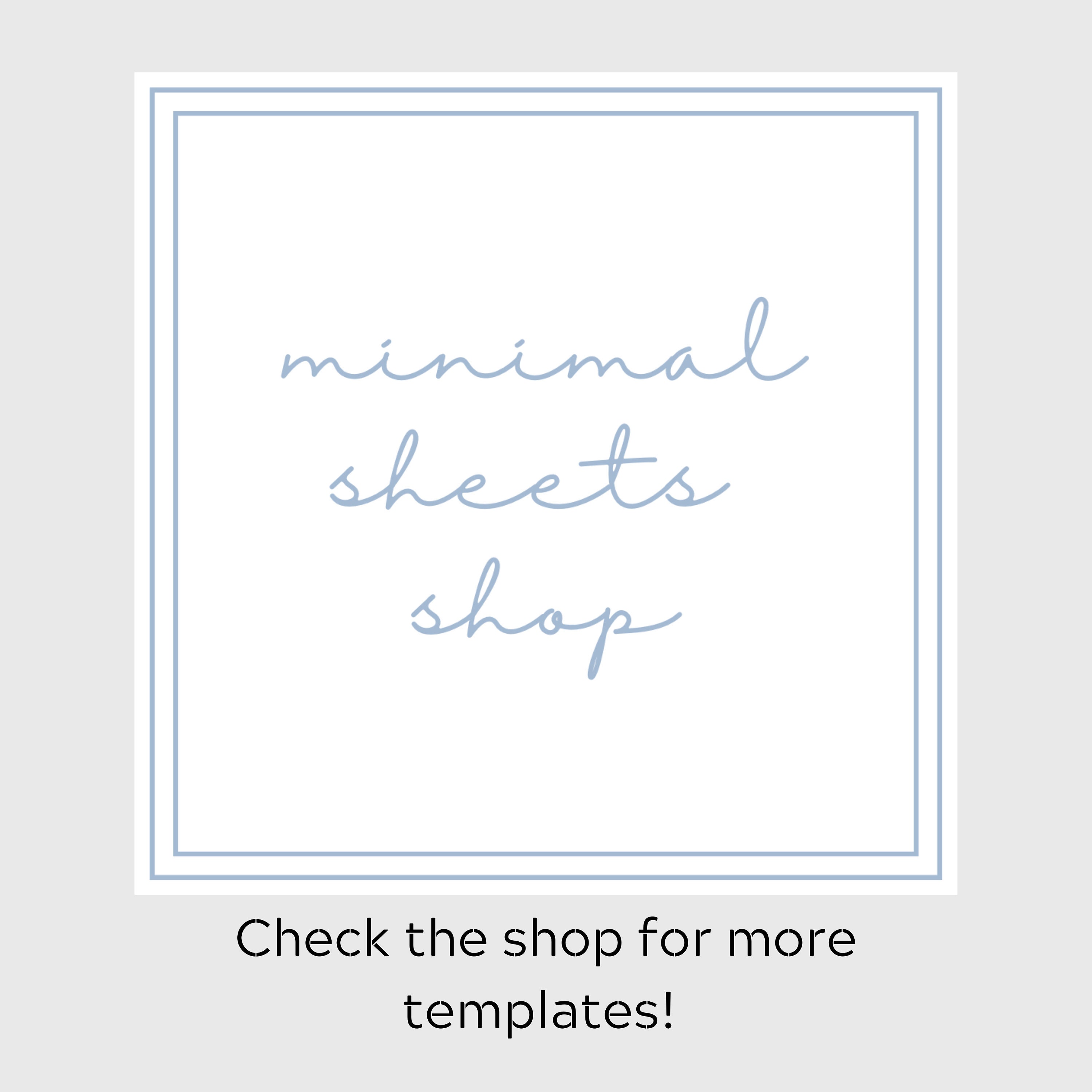 Basic Balance Sheet Template Track Spending - Etsy