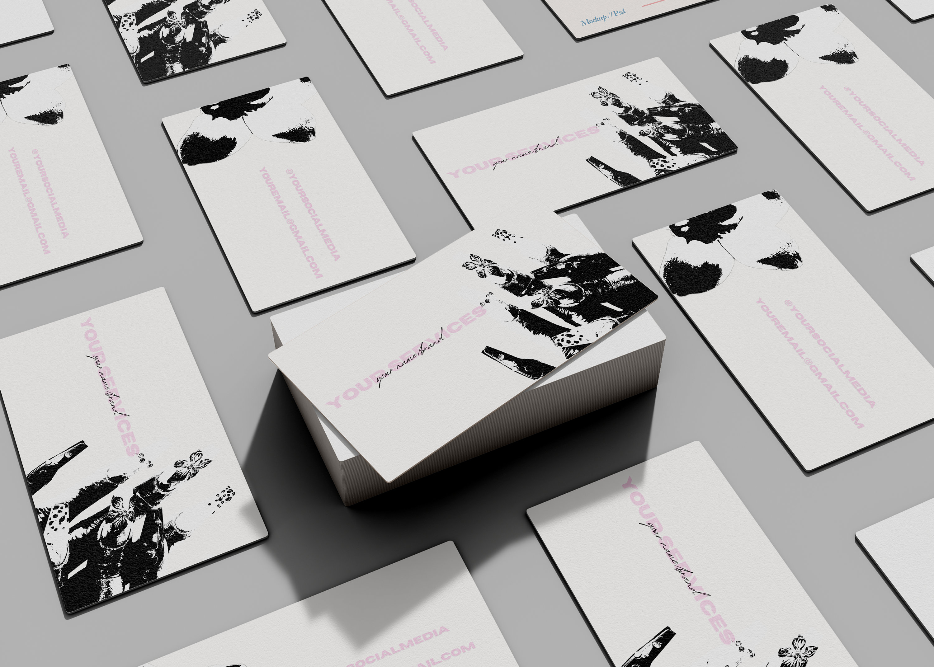 Editable Business Card Canva Template Nail Tech, Luxury Business Card ...