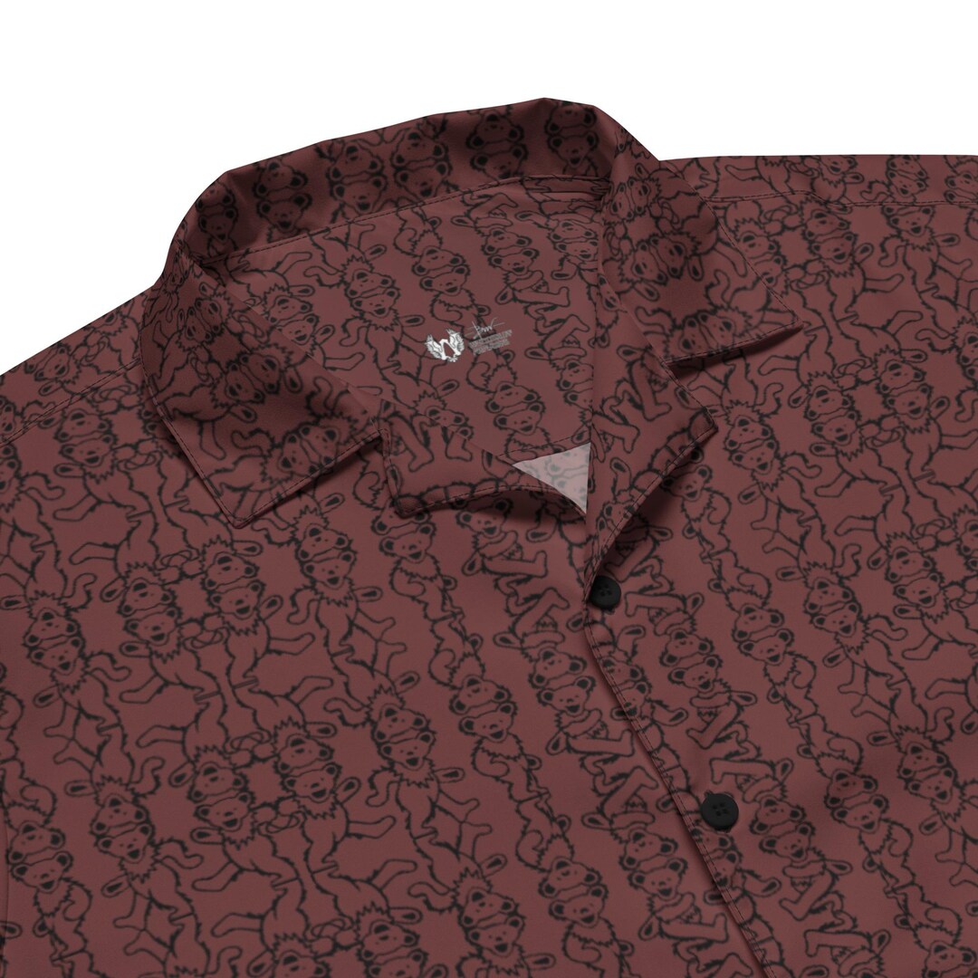 GD Dancing Bears Reflections - Unisex Grateful Dead Button Shirt AUBURN ...