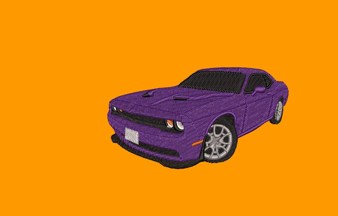 Dodge Challenger Design for Machine Embroidery - Etsy