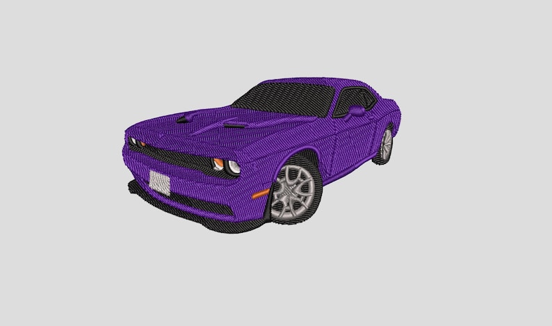 Dodge Challenger Design for Machine Embroidery - Etsy