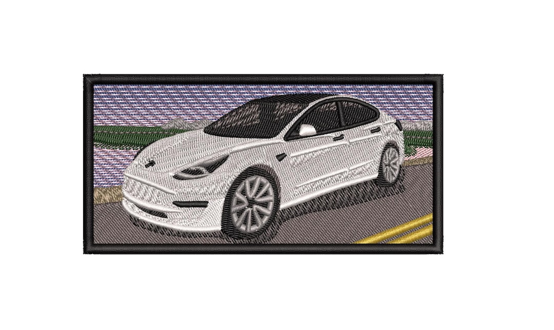 Tesla 3 Design for Machine Embroidery - Etsy