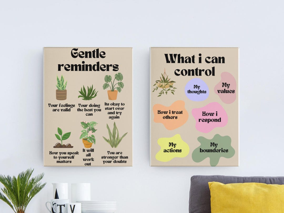 Set of 7 Mindfulness Posters PRINTABLE. Mental Health, Growth Mindset ...