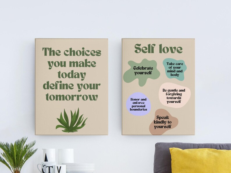 Set of 7 Mindfulness Posters PRINTABLE. Mental Health, Growth Mindset ...