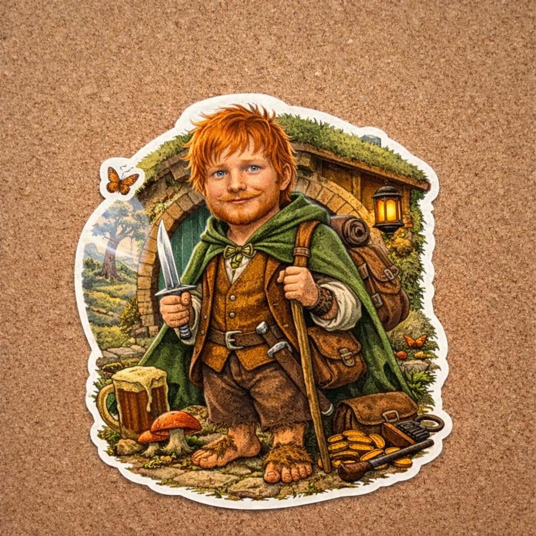 Ed Sheeran Hobbit Lord of the Rings Parody Vinyl Decal Sticker Gift - Etsy