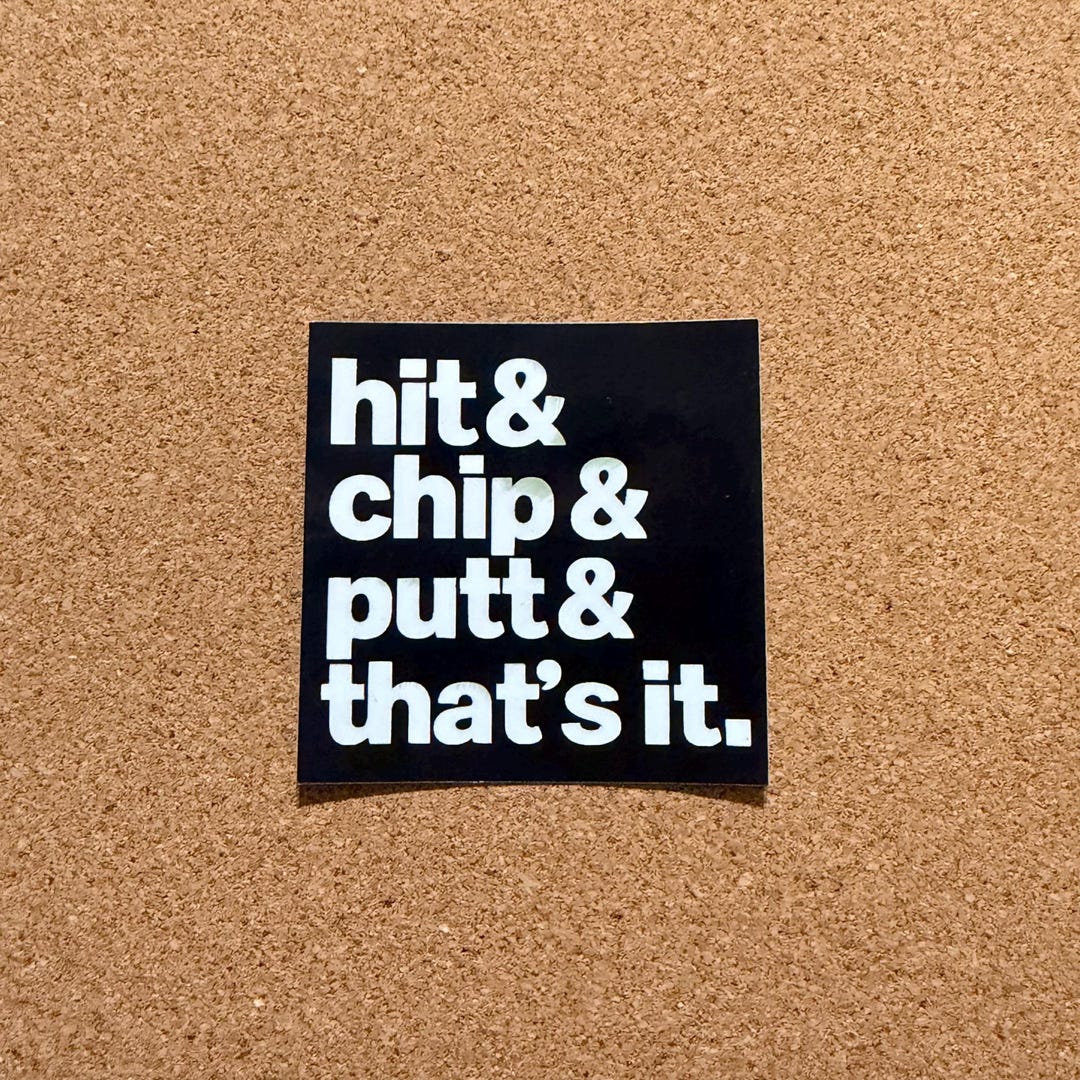 Hit Chip Putt Golf Sticker – Vinyl Decal – Fan Gift - Etsy