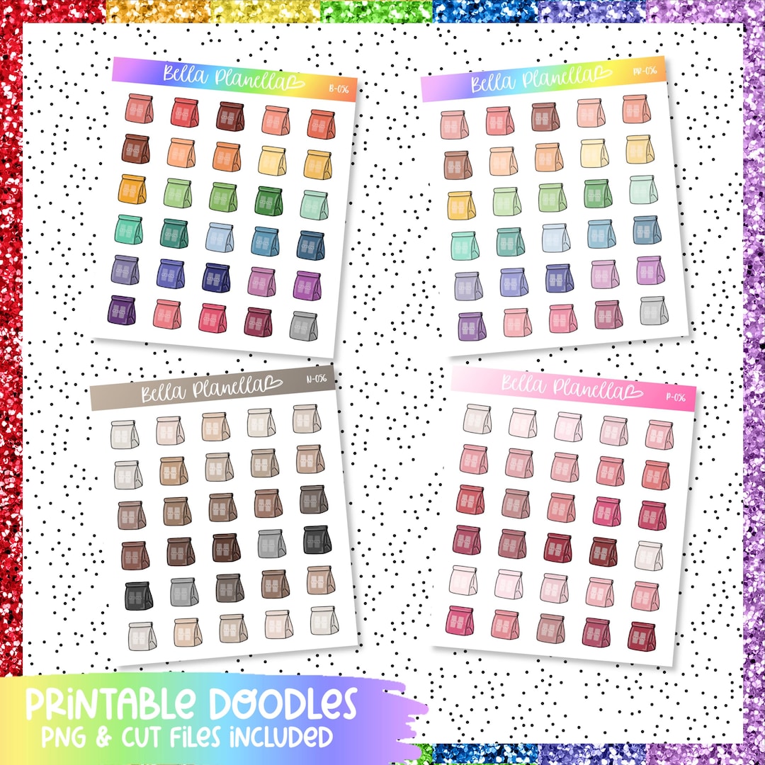 Greggs || 4 Colours || Printable Doodles || Printable || Cut Line Files ...