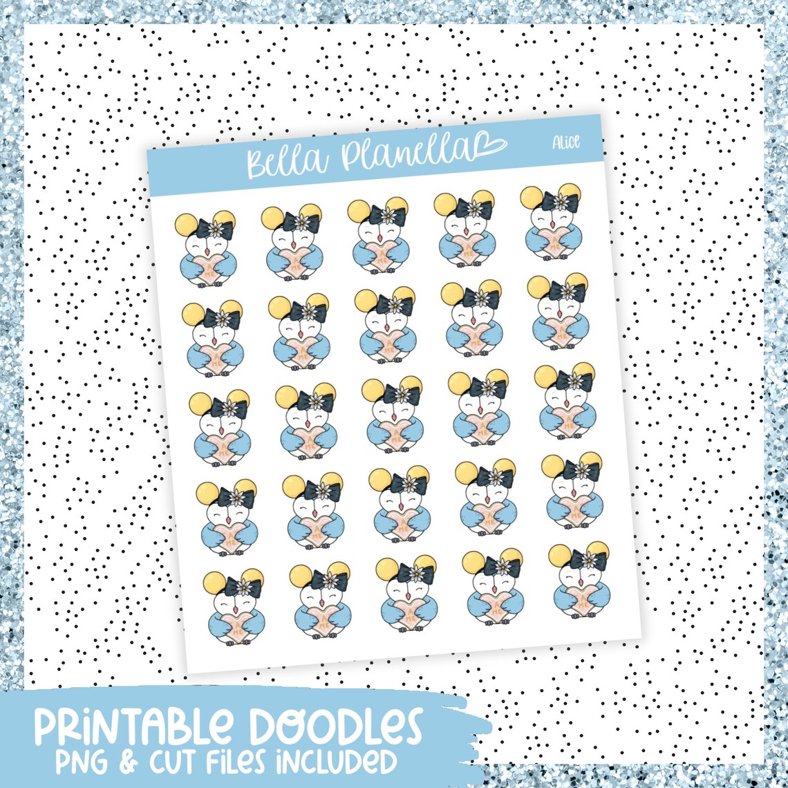Alice || Printable Doodles || Printable || Cut Line Files || Instant ...
