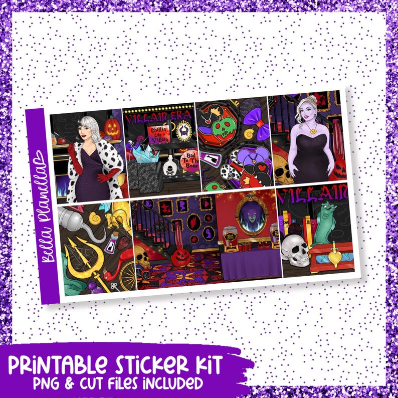 Villainous || Printable Weekly Kit || Printable || Cut Line Files ...