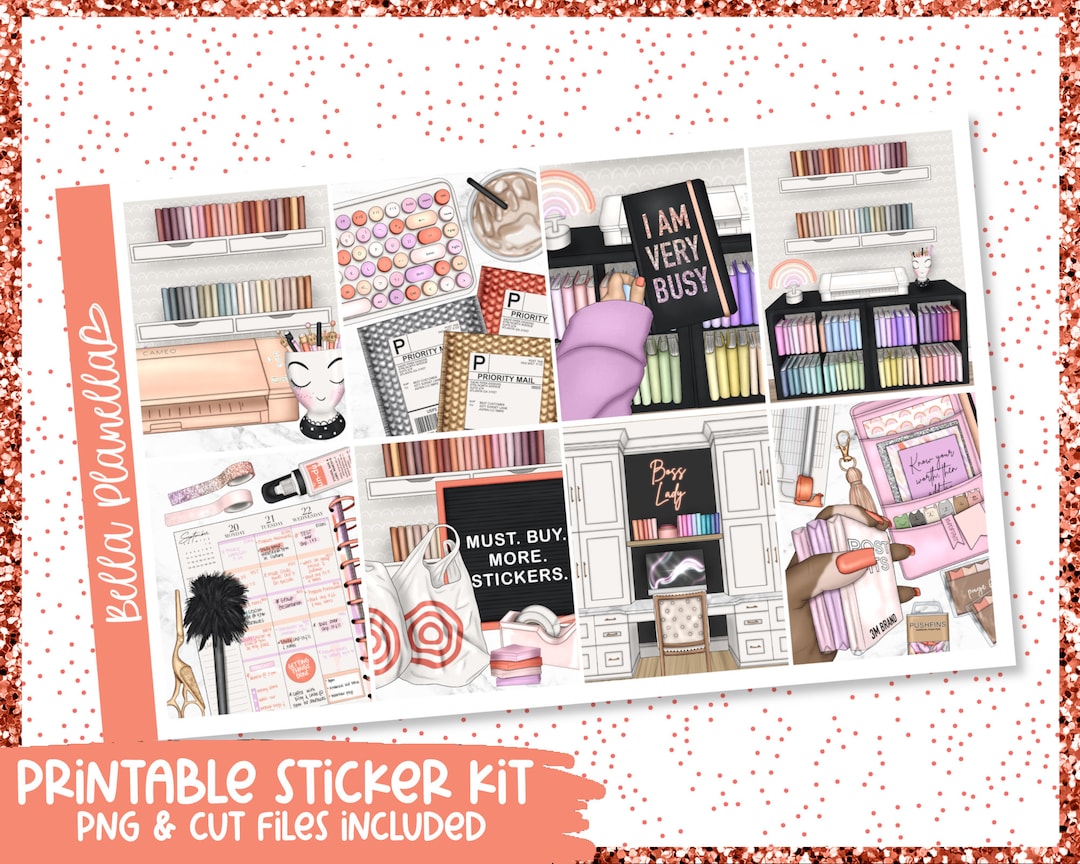 Booked & Busy || Printable Weekly Kit || Printable || Cut Line Files ...