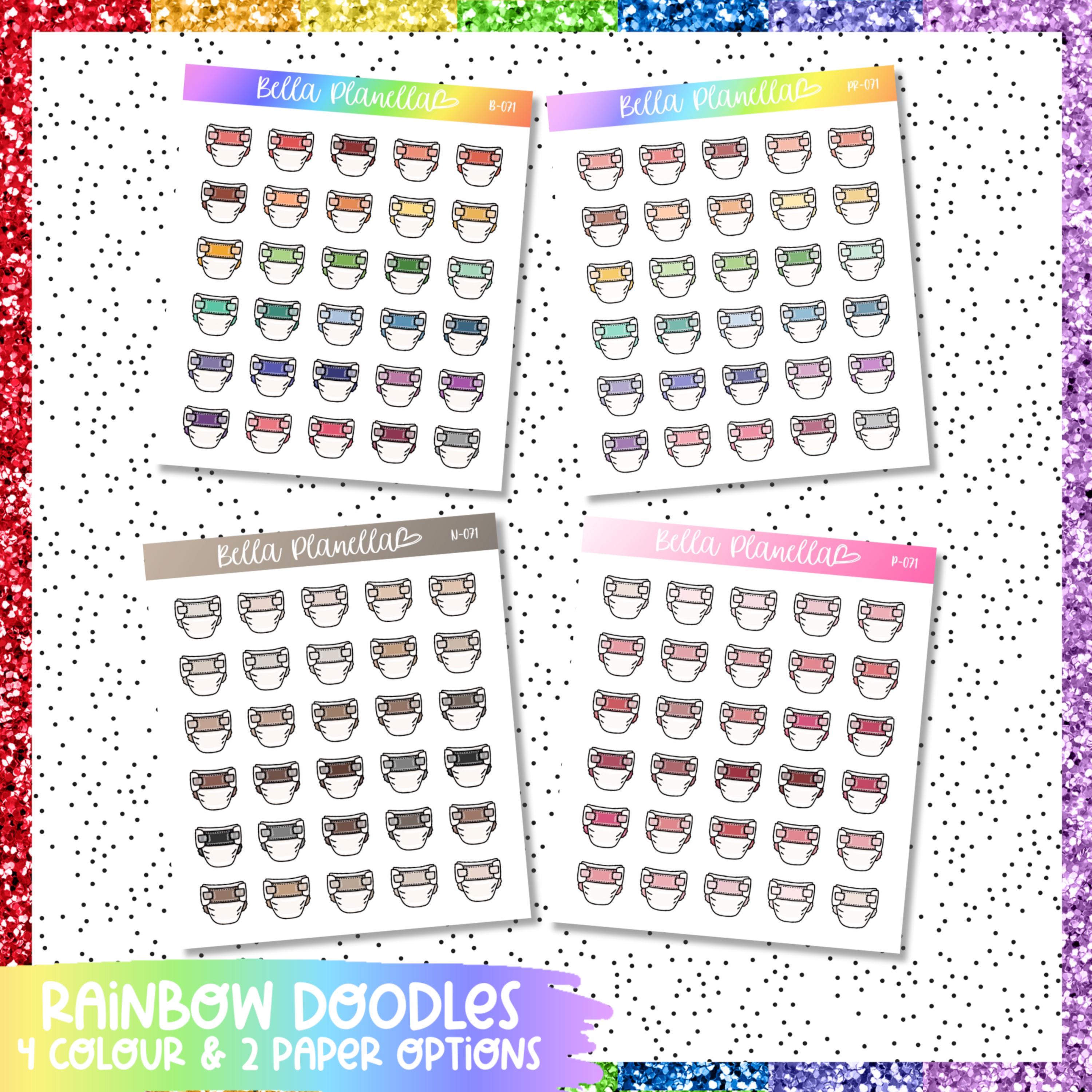 Diaper || 4 Colours || Printable Doodles || Printable || Cut Line Files ...
