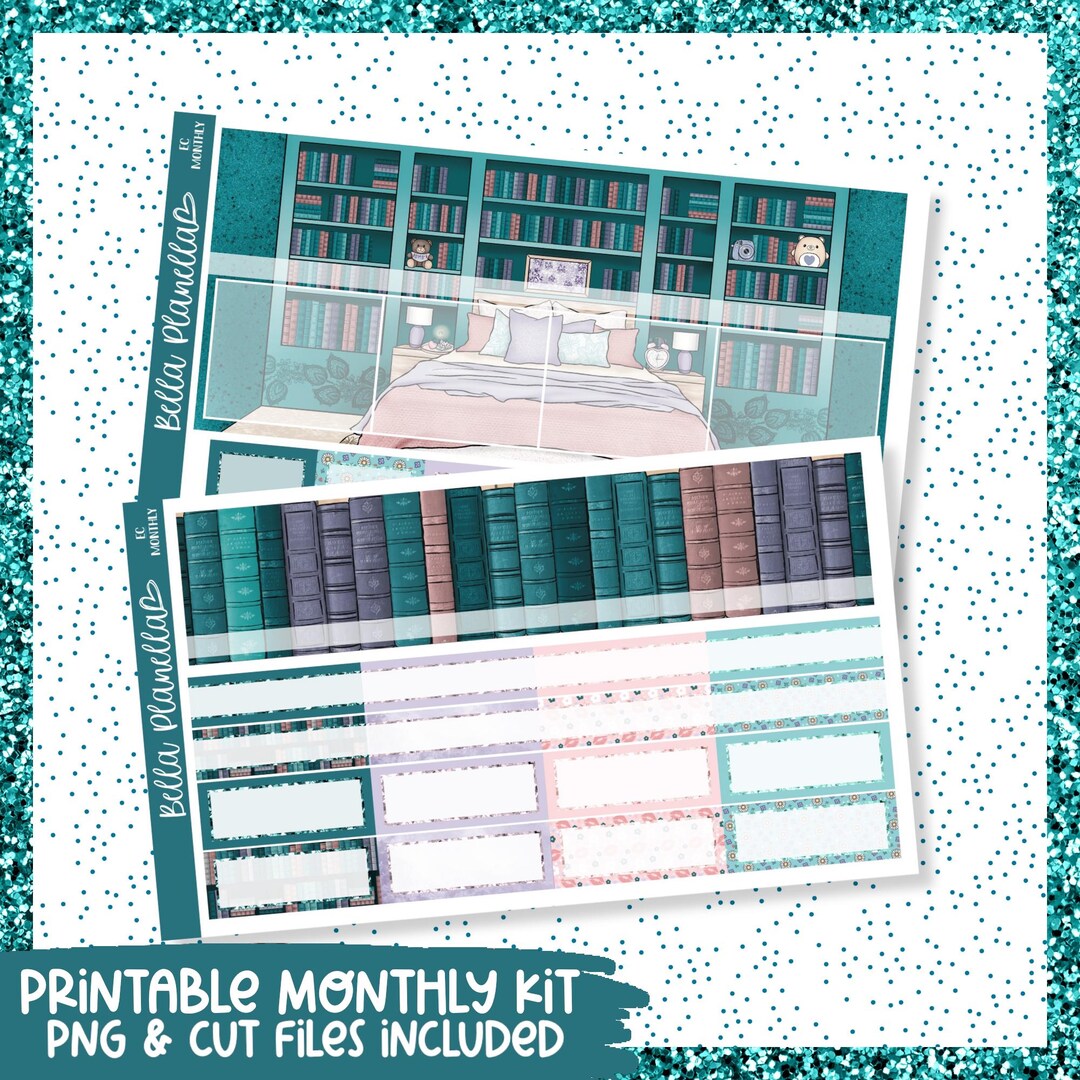 Romance Reader || Printable Monthly Kit || Printable || Cut Line Files ...