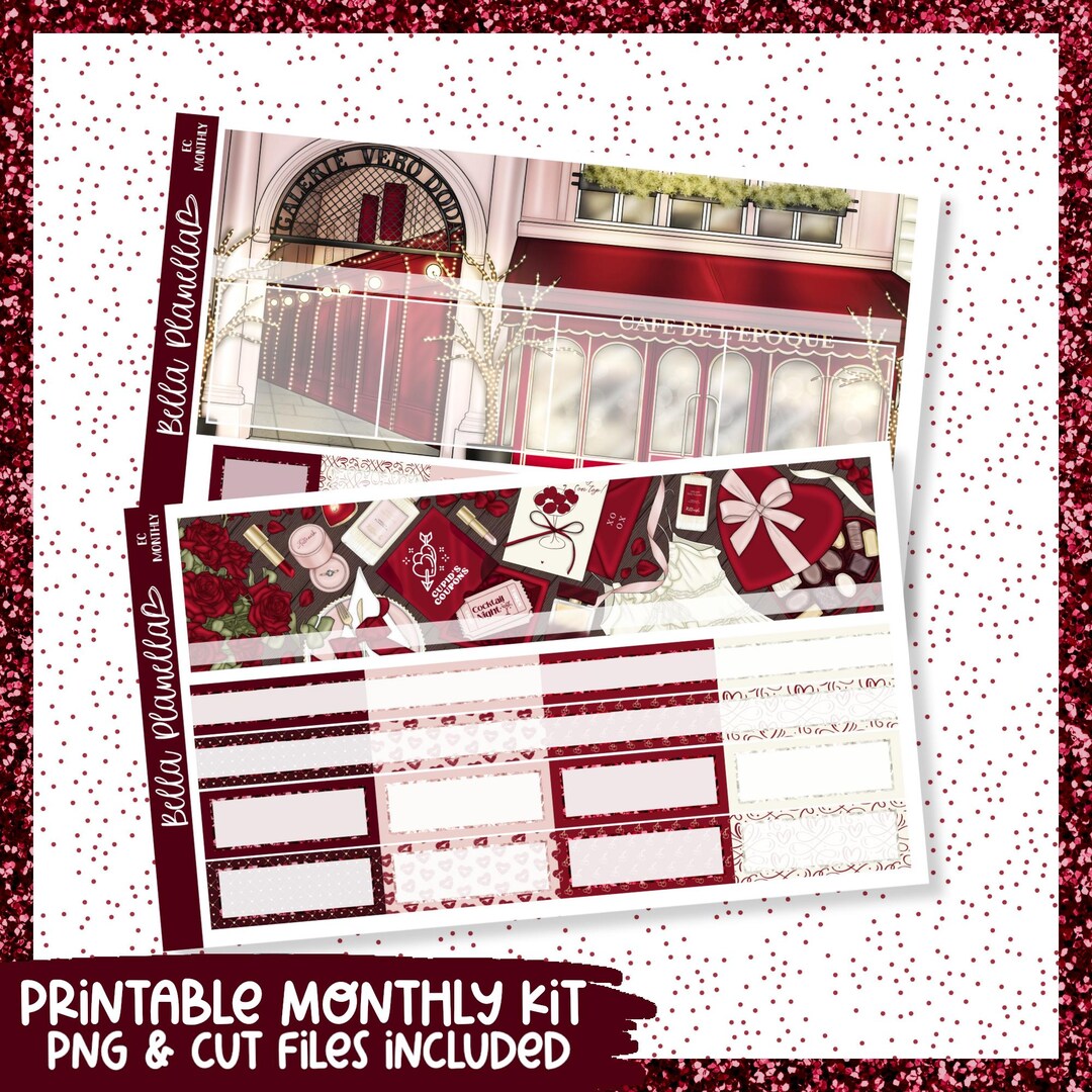 Cherry on Top || Printable Monthly Kit || Printable || Cut Line Files ...