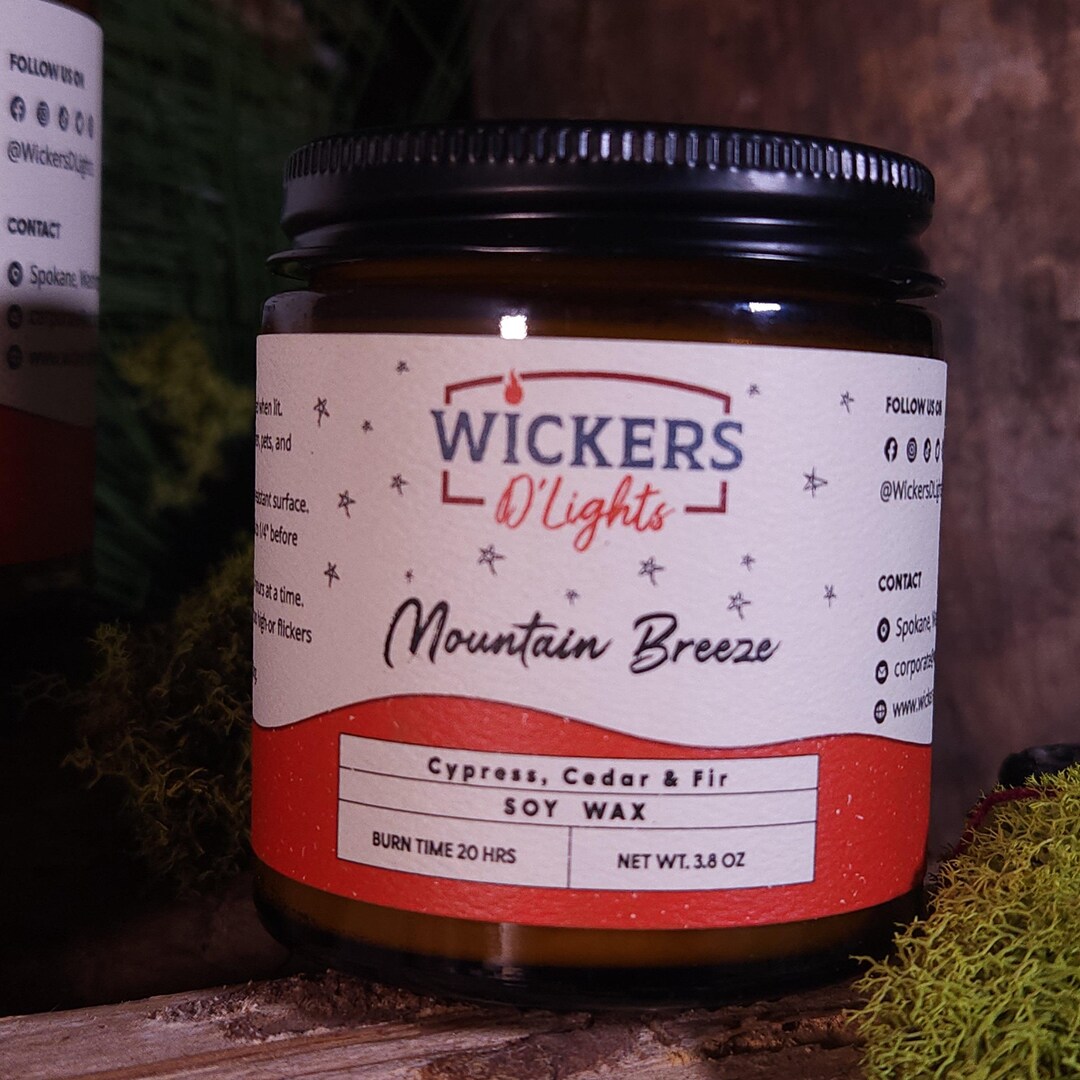 Mountain Breeze Candle: Evergreen & Cedar Scent, Natural Oils - Etsy