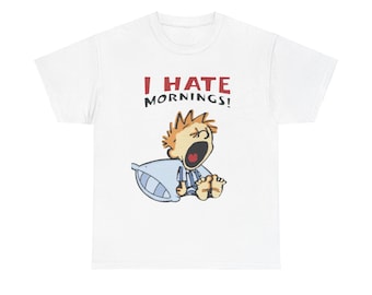 Oversized Vintage I Hate Mornings Tshirt, Retro Cartoon Tshirt, Baggy ...