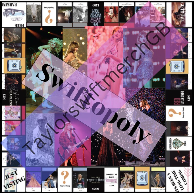 Custom Taylor Swift Monopoly Board - Etsy