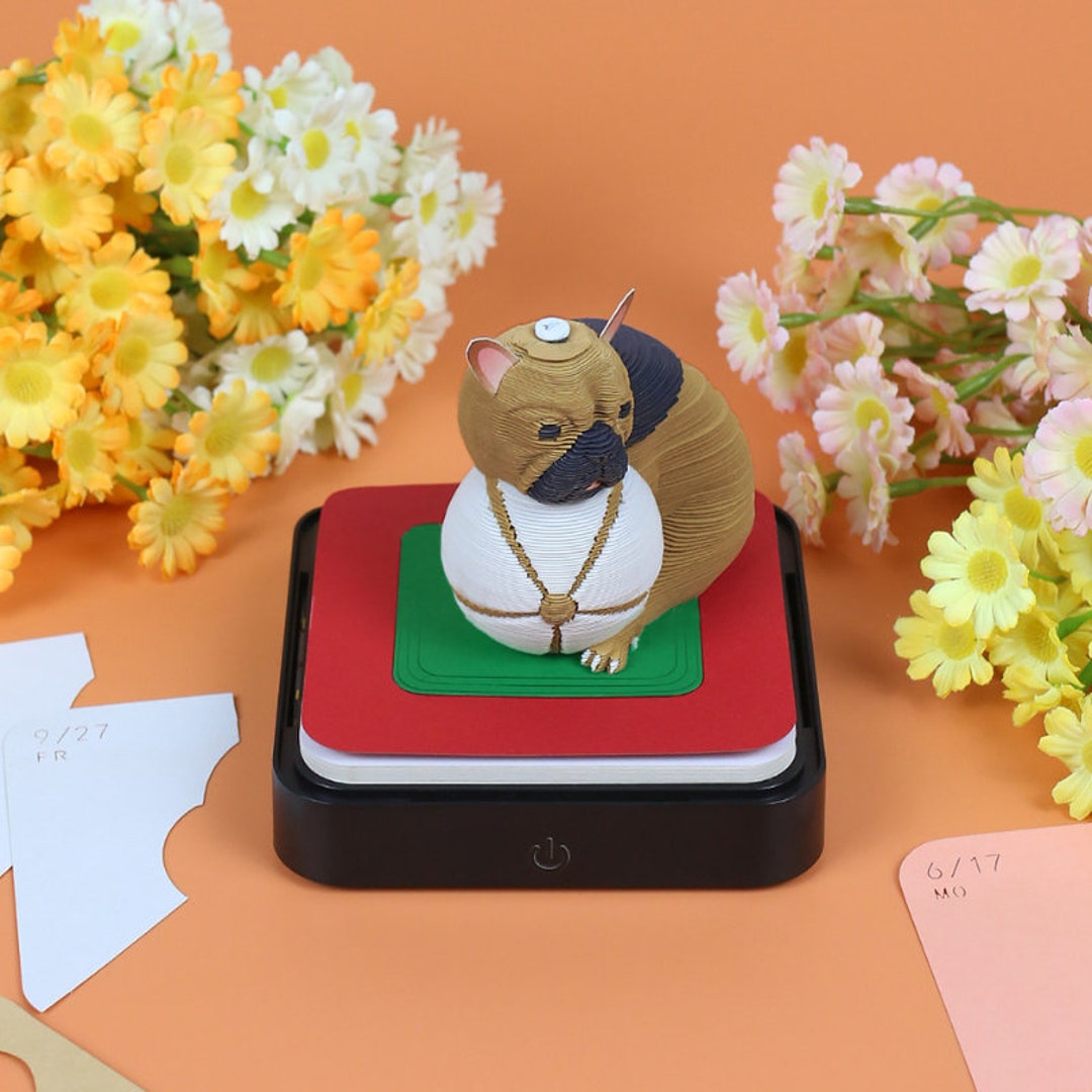 French Bulldog Calendar 2024 | 3D Notepad & Memo Pad Set | Gift for ...