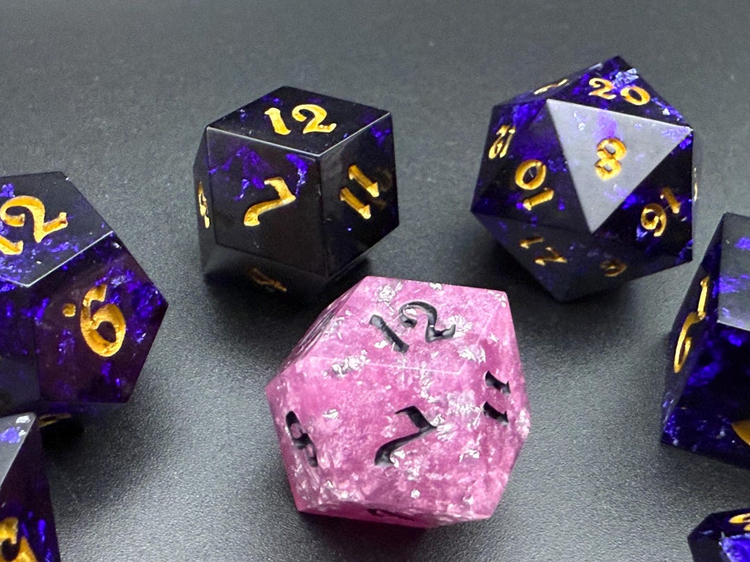 Daggerheart Purple 9 Piece Dice Set - Etsy