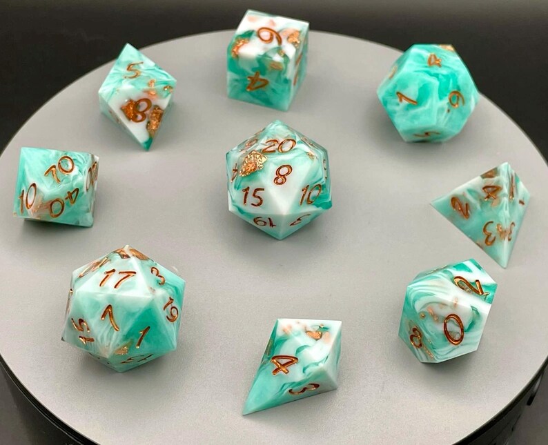 Sea Breeze 9 Piece D&D Dice Set - Etsy