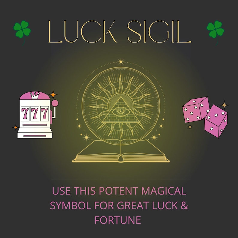 GOOD LUCK SIGIL - Powerful Occult Symbol for Great Fortune, Positive ...
