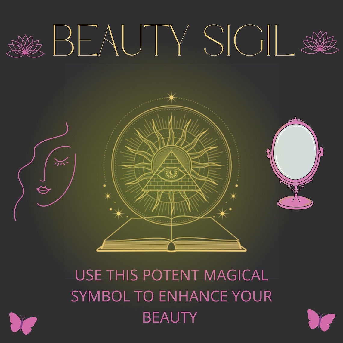 BEAUTY SIGIL - Magical Occult Symbol to Unlock Your Ideal Look, Improve ...
