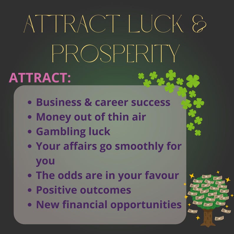 Community LUCK & PROSPERITY Spell Jar - Bring Riches + Money, Success ...