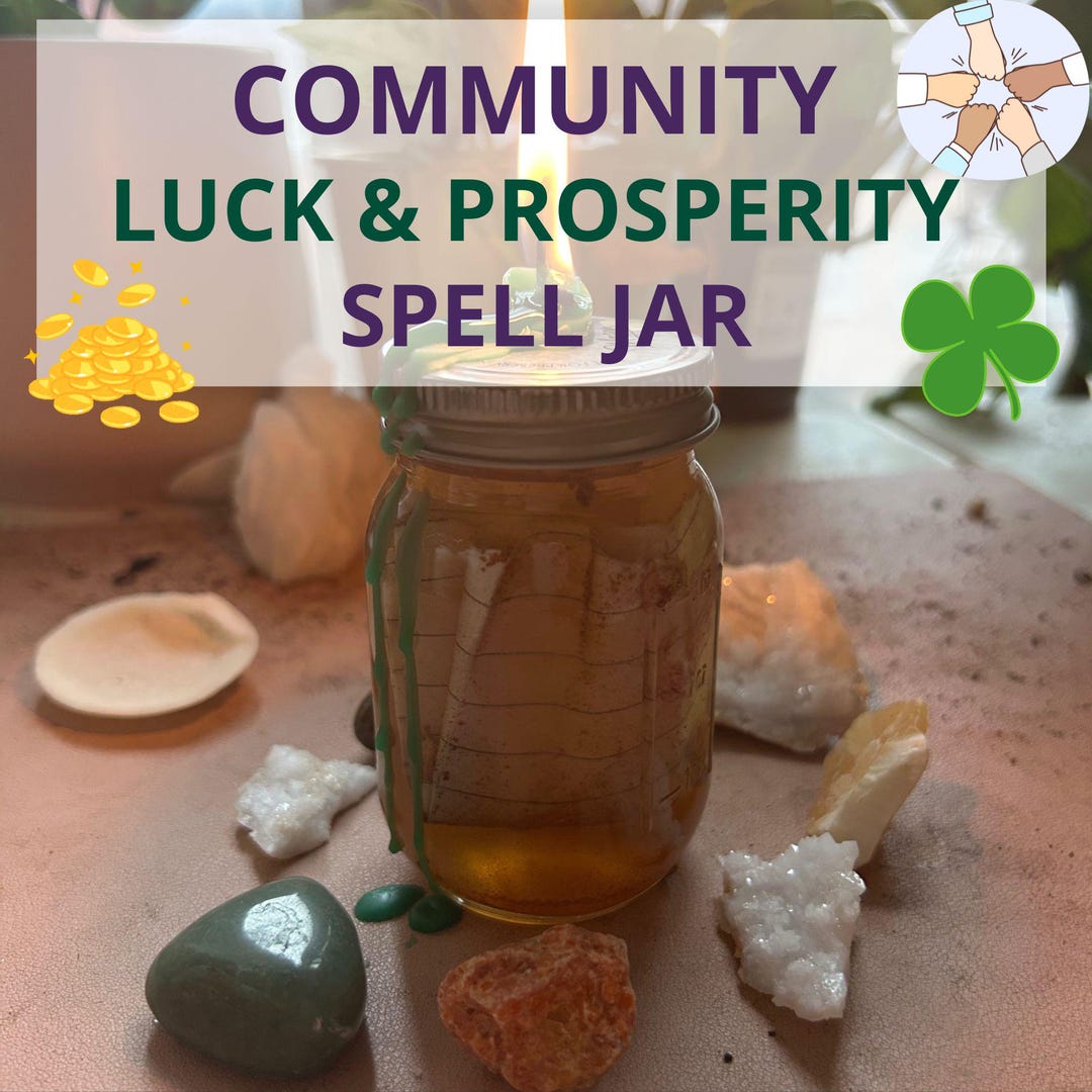 Community LUCK & PROSPERITY Spell Jar - Bring Riches + Money, Success ...