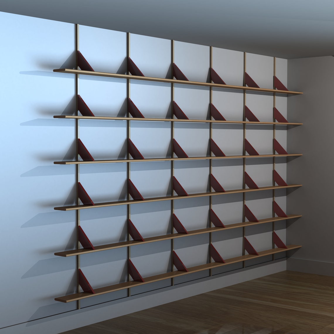 Solid Wood Shelving System - Etsy