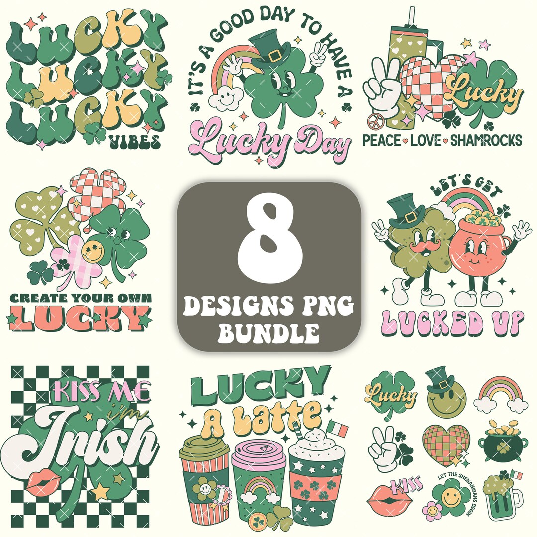 St Patricks Day Png Mega Bundle, Retro St Patricks Png, St Patrick ...