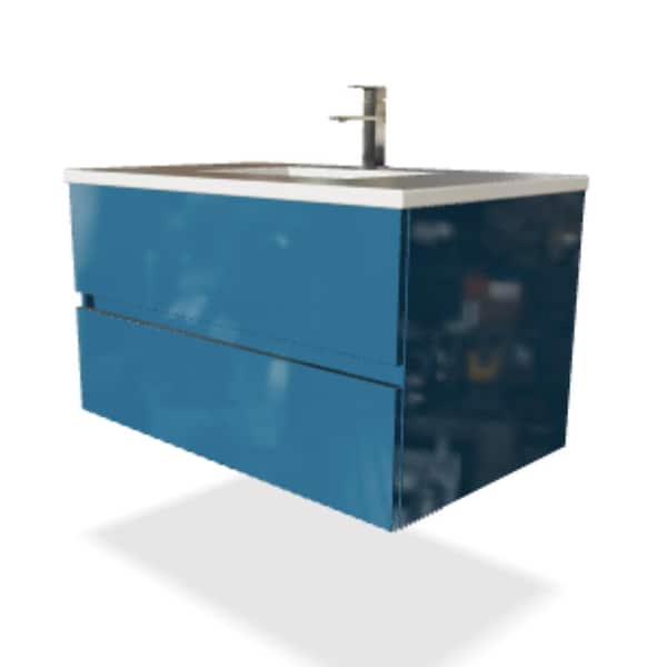 Blue Floating Vanity - Etsy