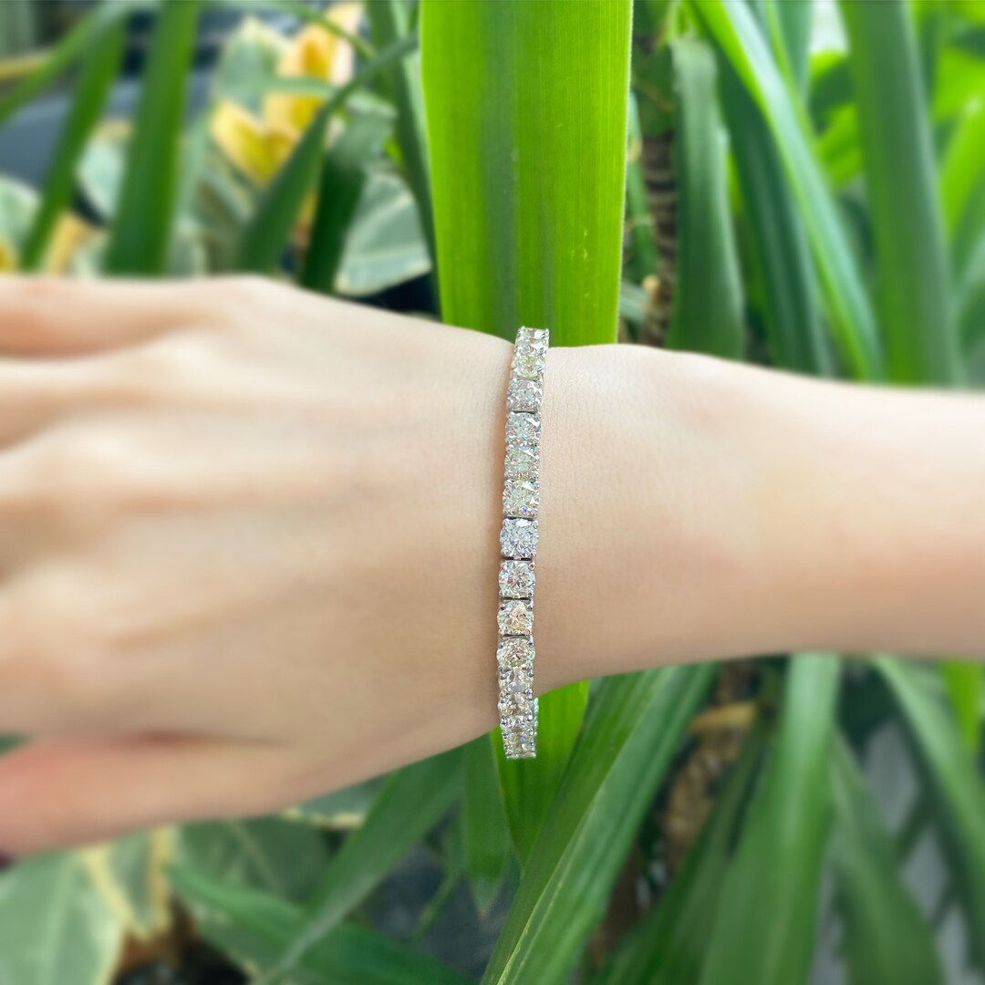 15 Carat Diamond Tennis Bracelet, Huge Diamond Tennis Bracelet. Big ...