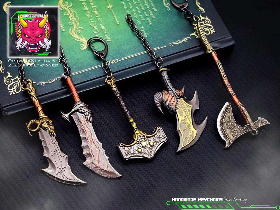Gamer Keychains Swords Axes and Hammer Pendants Gaming - Etsy