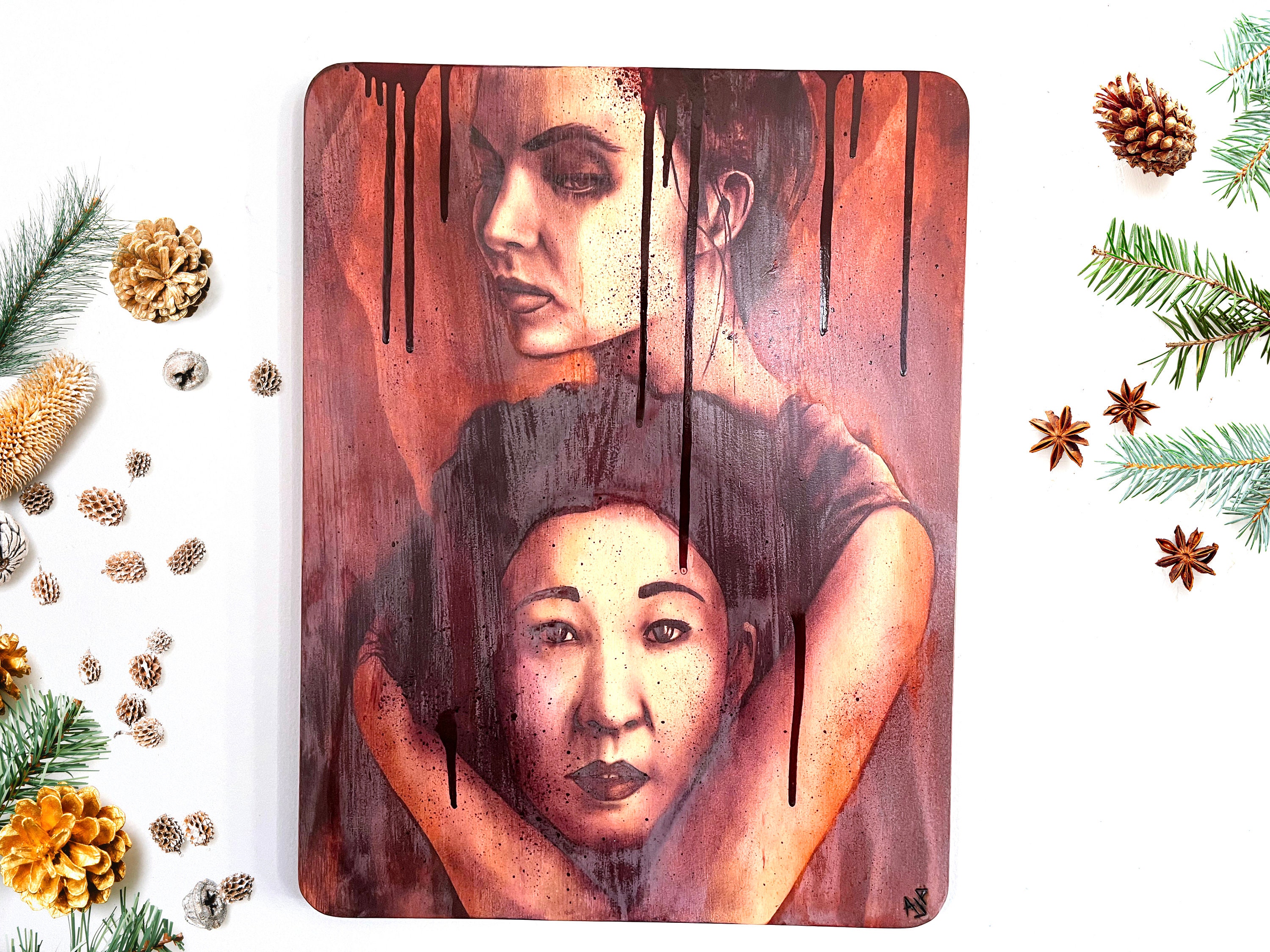 Killing Eve Wood Stain Art - Etsy