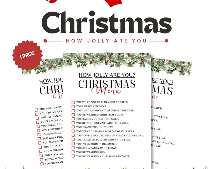 Christmas Game | How Jolly Are You? | Christmas Party Game | Christmas ...
