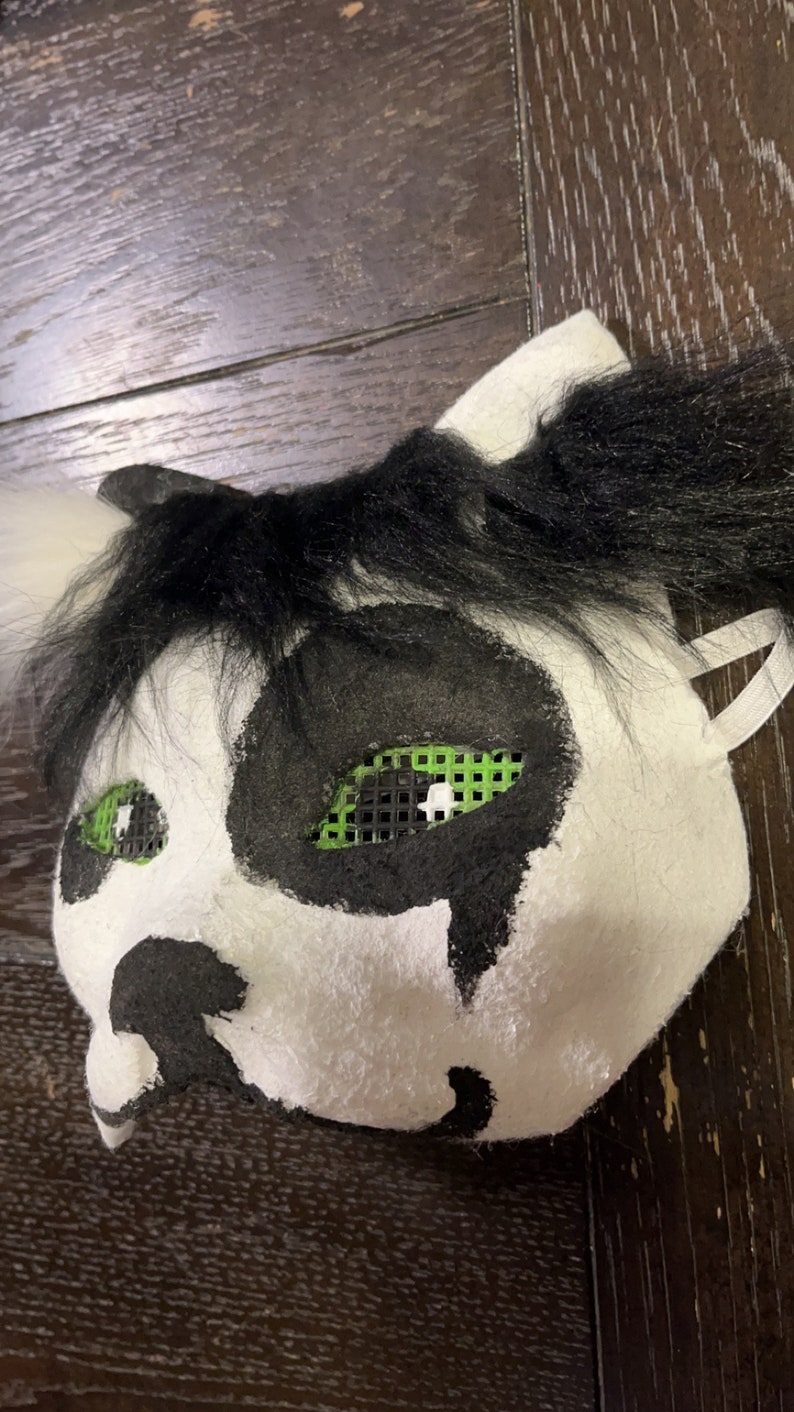 Tuxedo Therian Cat Mask Feline - Etsy