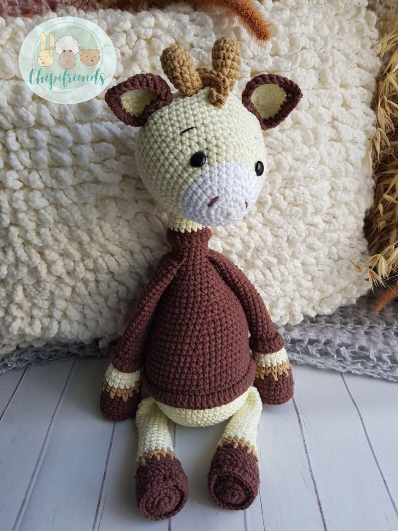 Crochet Pattern, Amigurumi Friendly Giraffe With Sweater, Low Sew, Joe ...
