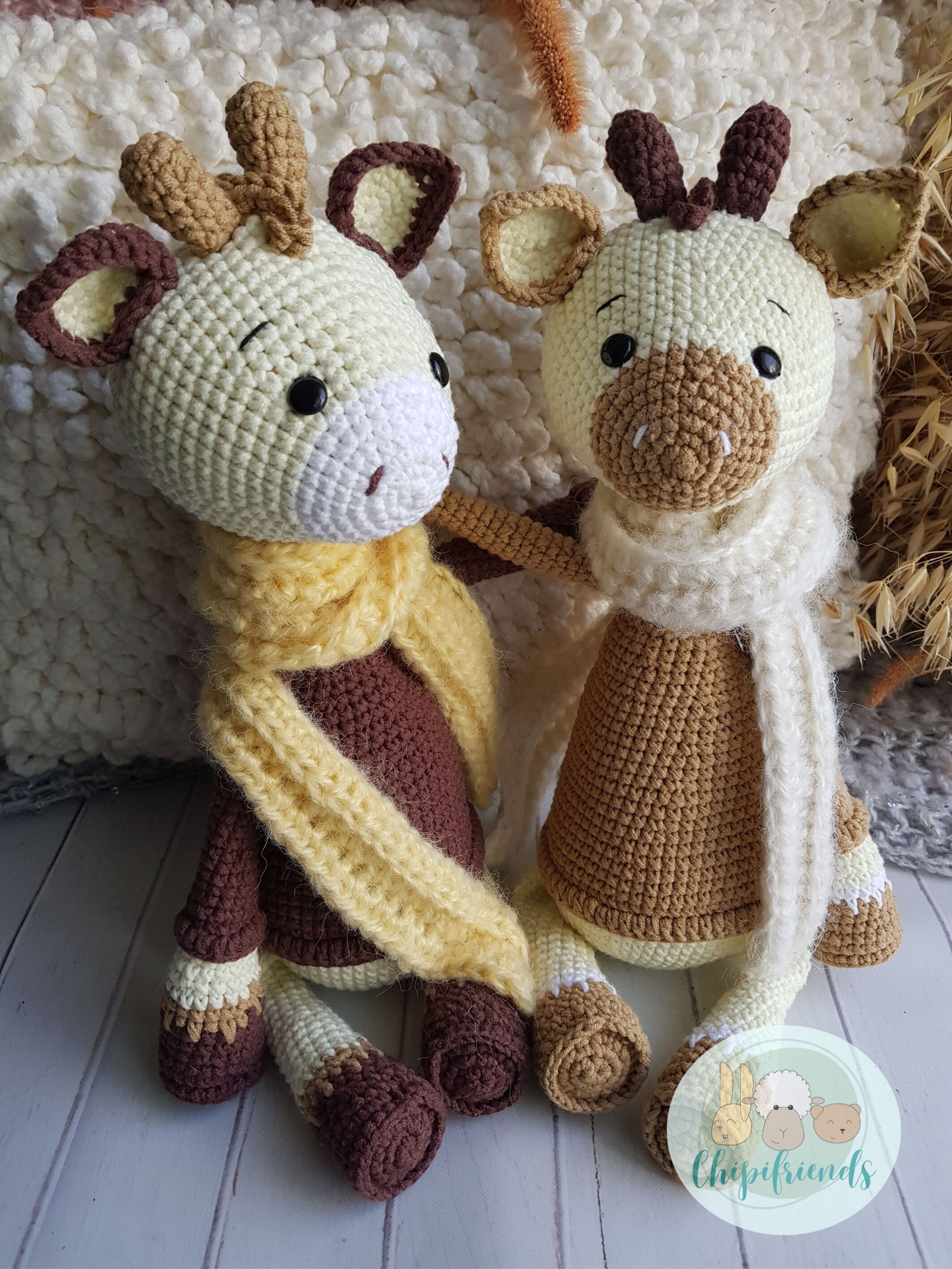 Crochet Pattern, Amigurumi Friendly Giraffe With Sweater, Low Sew, Joe ...