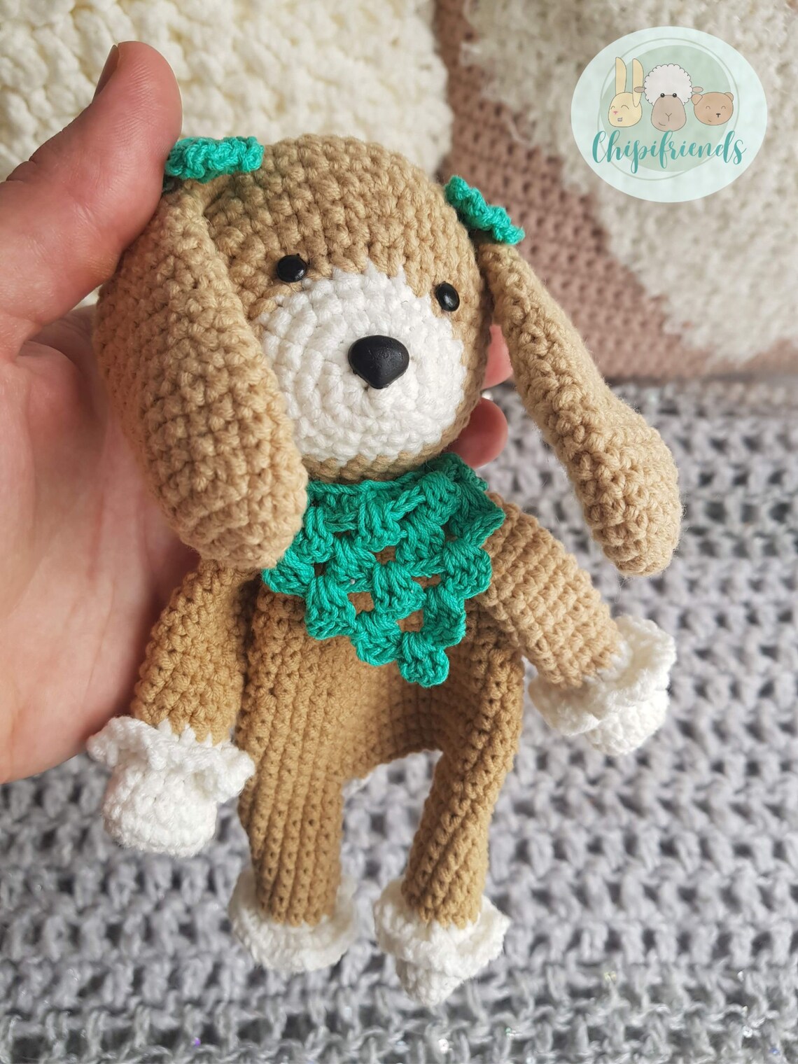 Crochet Pattern, Amigurumi Lovey Dog Snuggler, Cute Crochet Dog Pattern ...