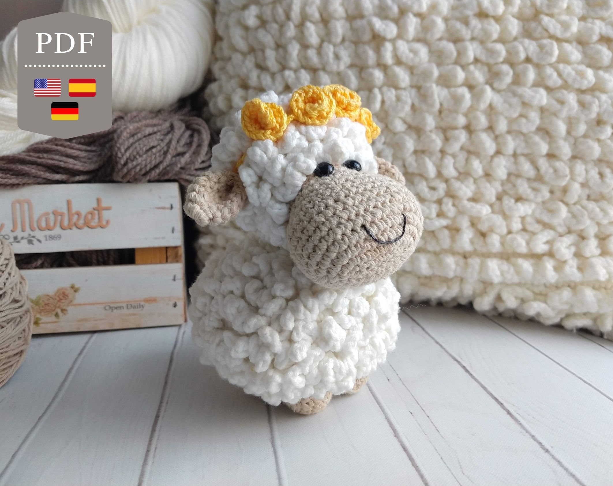 Patrón Crochet Oveja Olí Amorosa Ovejita Amigurumi Tutorial - Etsy España