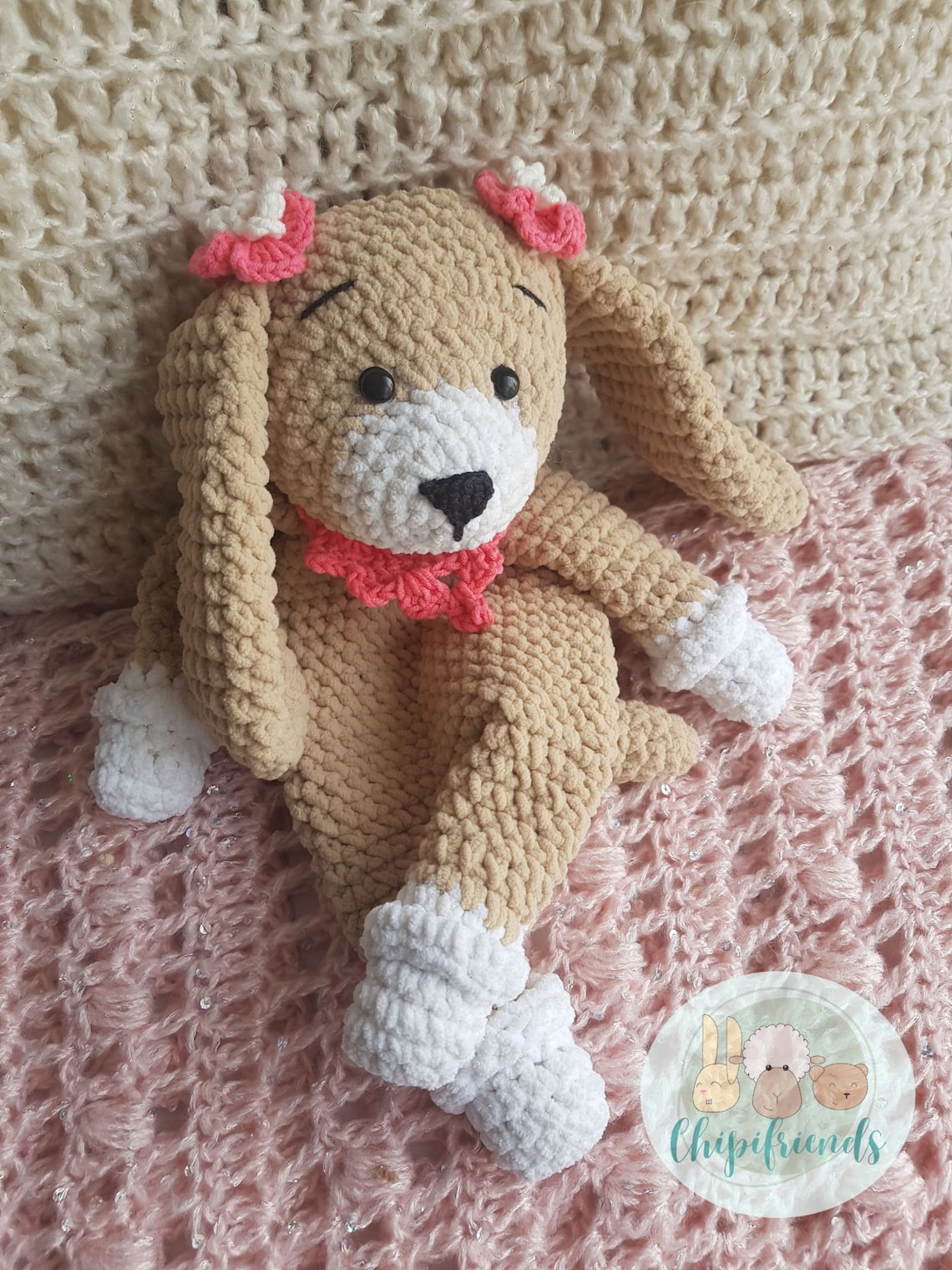 Crochet Pattern, Amigurumi Lovey Dog Snuggler, Cute Crochet Dog Pattern ...