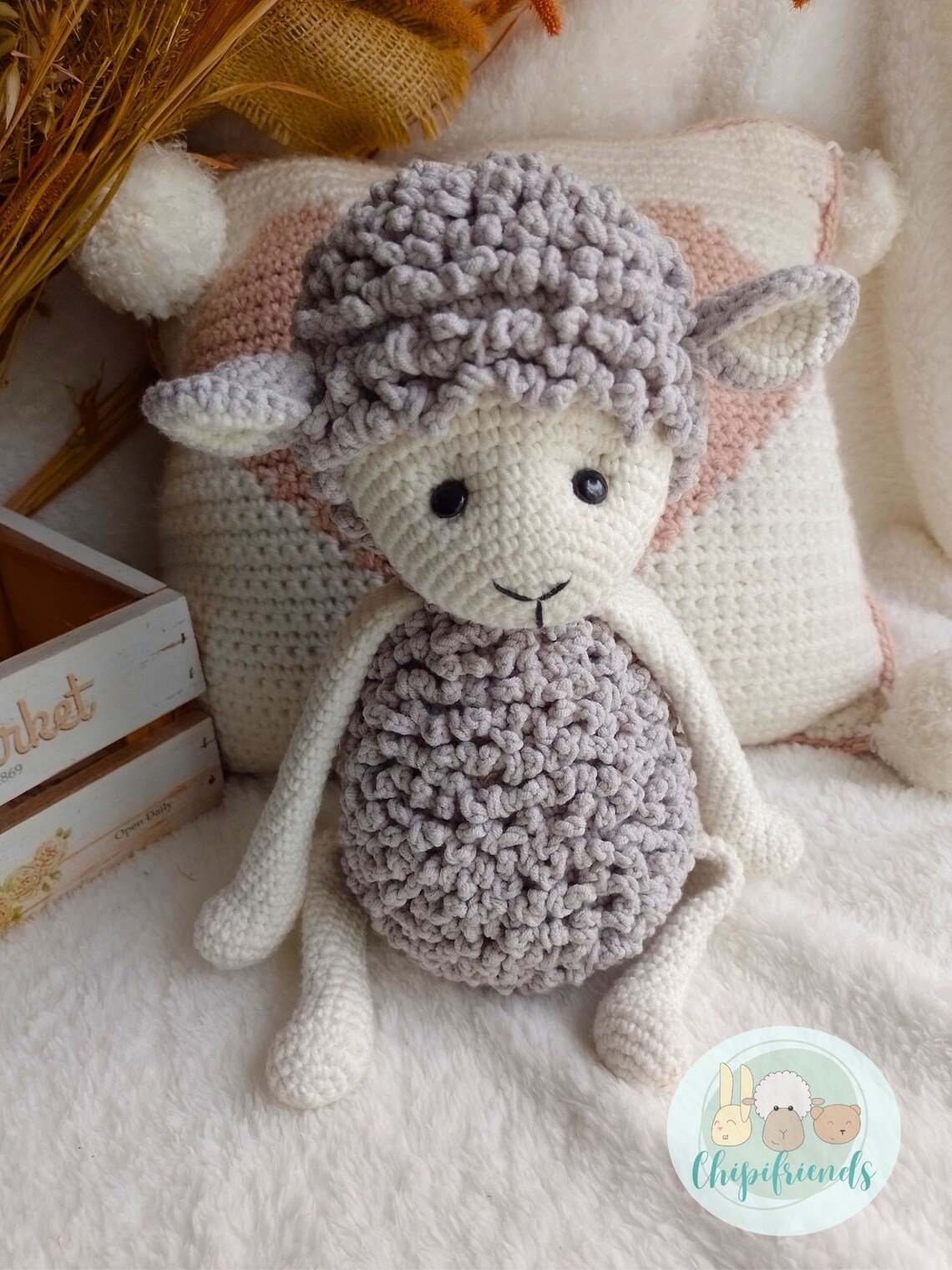 Crochet Pattern, Amigurumi Tina the Sheep, Adorable Tribal Sheep ...